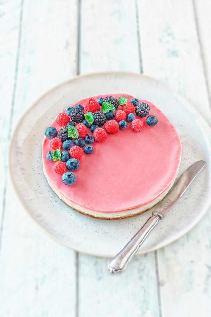 Vegan cheesecake : dessert aux fruits rouges | Régal