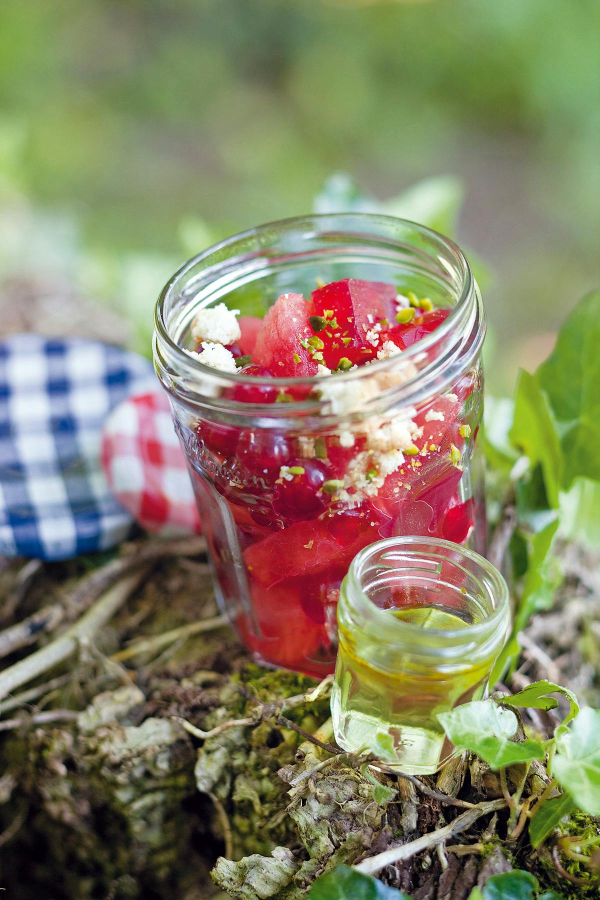 Salade pastèque et gelée de groseilles, sauce limoncello | Régal