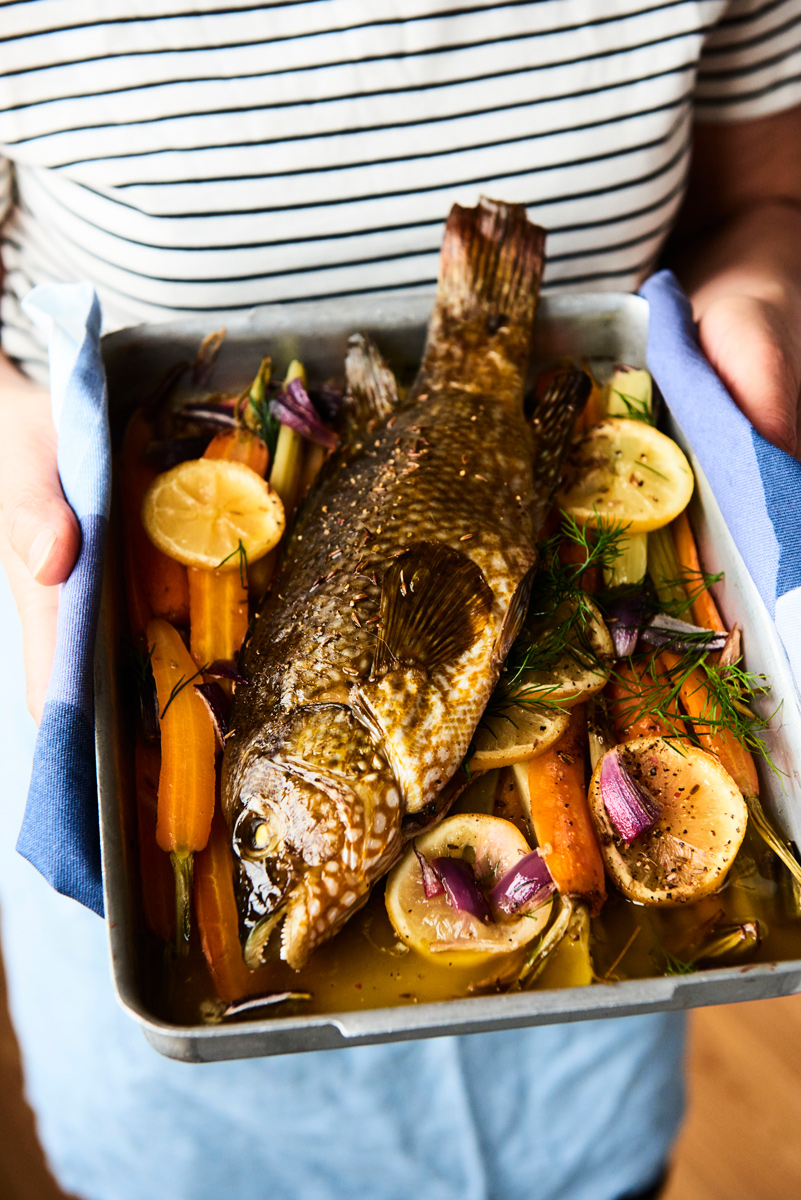 Vieille au four : recette de poisson saine et gourmande | Régal